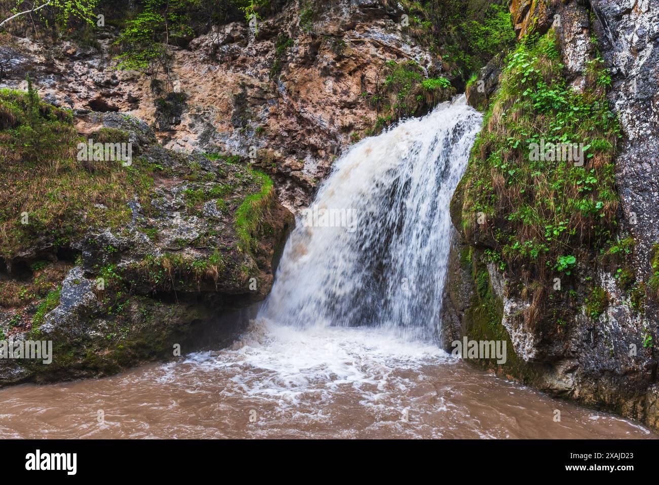 Landscape with one of Honey waterfalls. This is a group of waterfalls ...