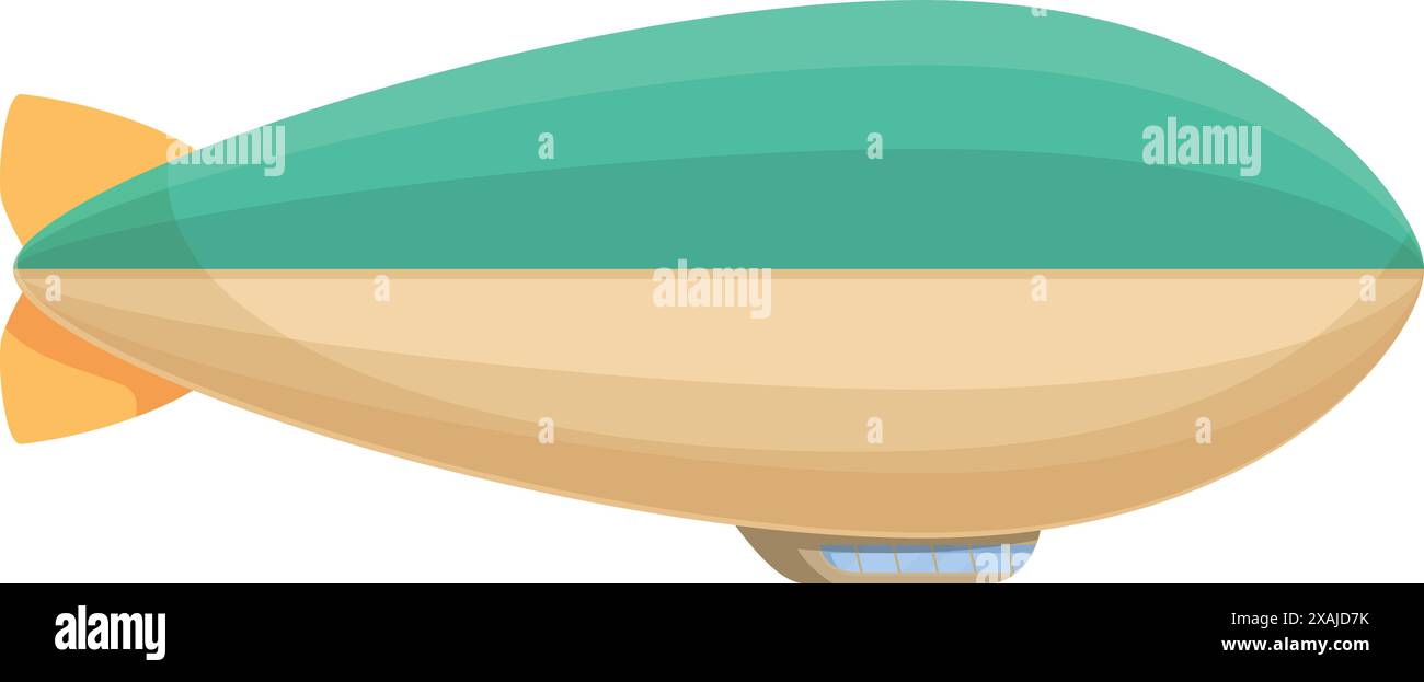 Blimp is flying through a clear sky with room for text Stock Vector ...