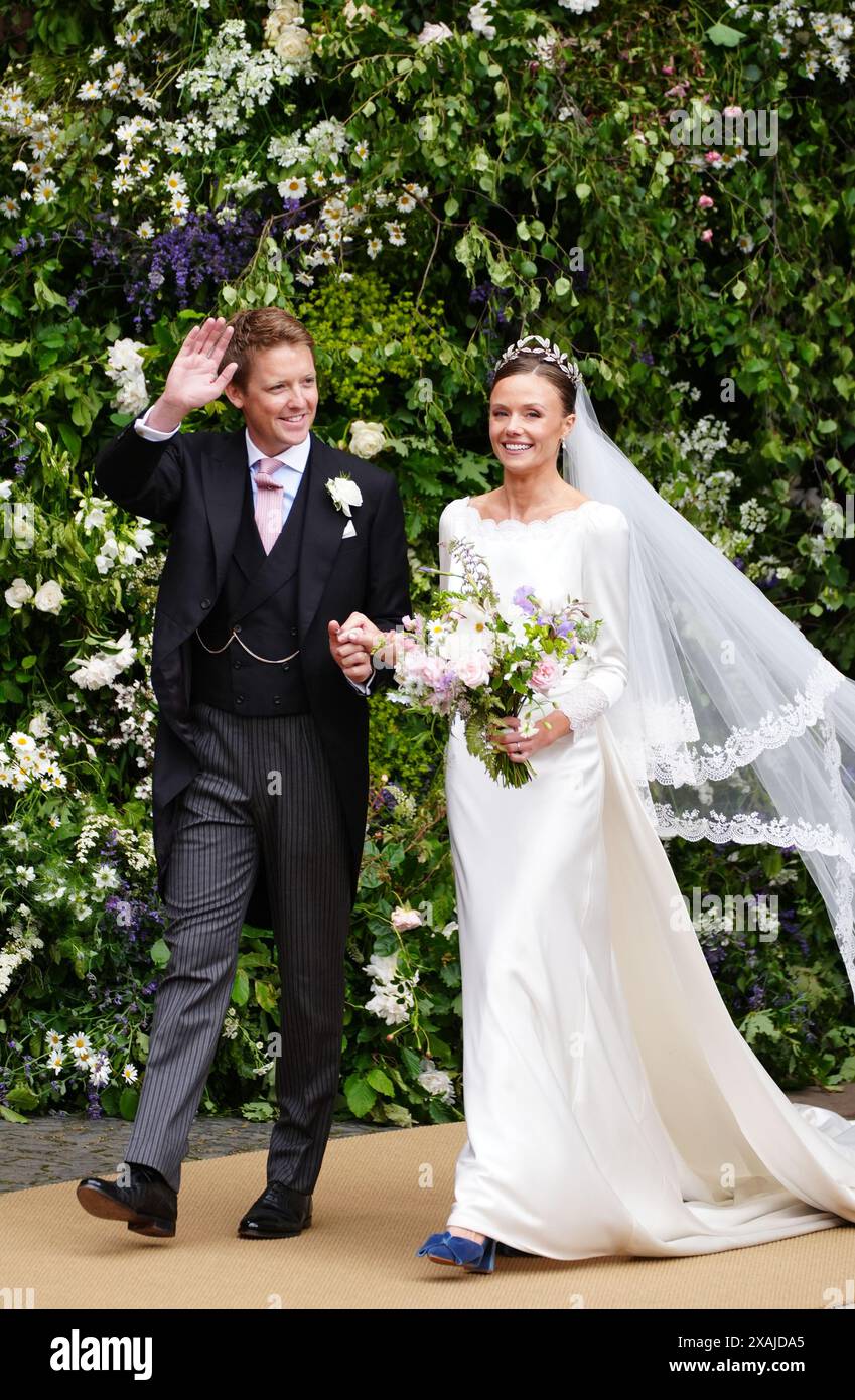 Olivia Henson and Hugh Grosvenor, the Duke of Westminster leave Chester ...