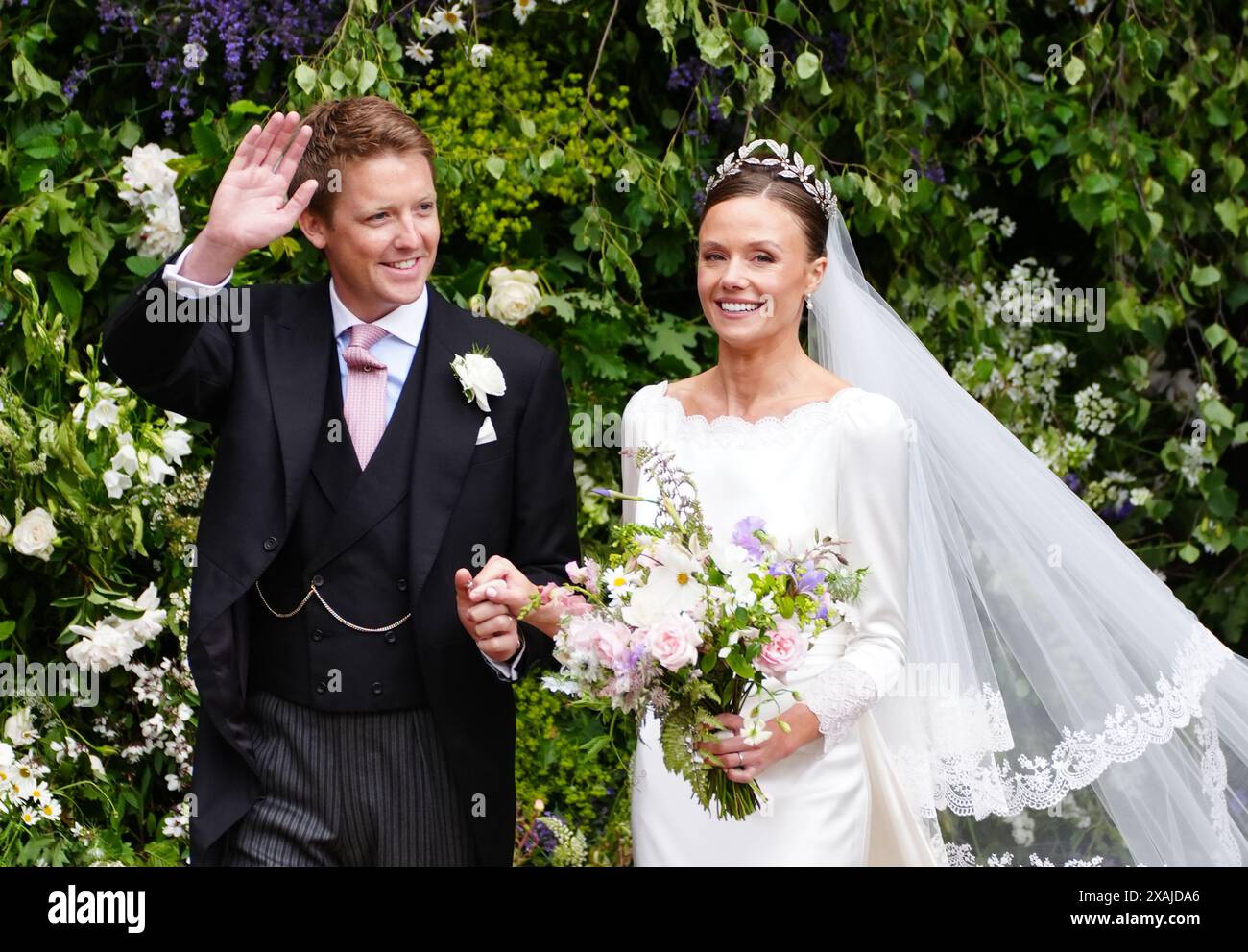 Olivia Henson and Hugh Grosvenor, the Duke of Westminster leave Chester ...