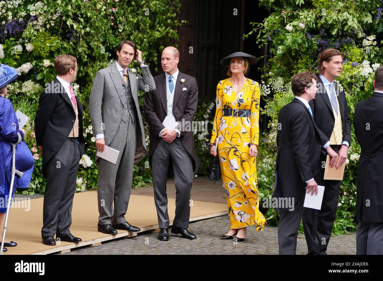 The Prince of Wales (centre left) leaves Chester Cathedral after the ...