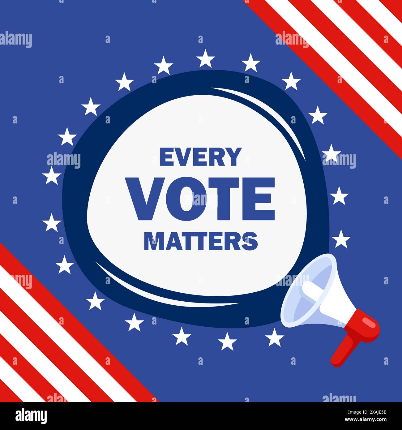 Go vote demonstration banner. Every vote matters. Election campaign ...