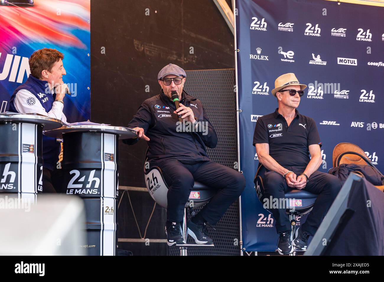 Le Mans, France. June 07 2024 Vincent Vosse (team principal and) and ...