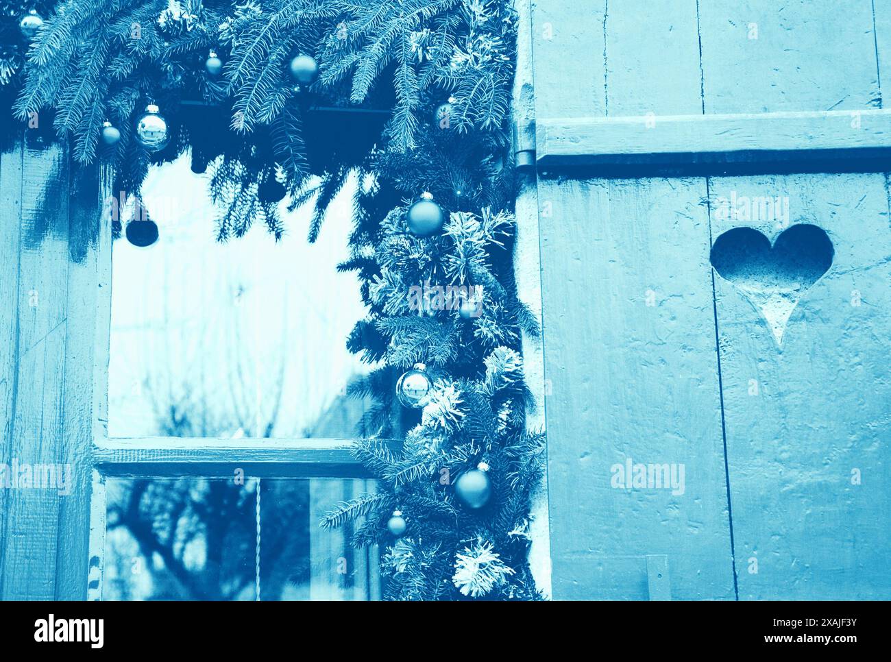 Nostalgic memories of happy winter family holidays in home concept. Old ...
