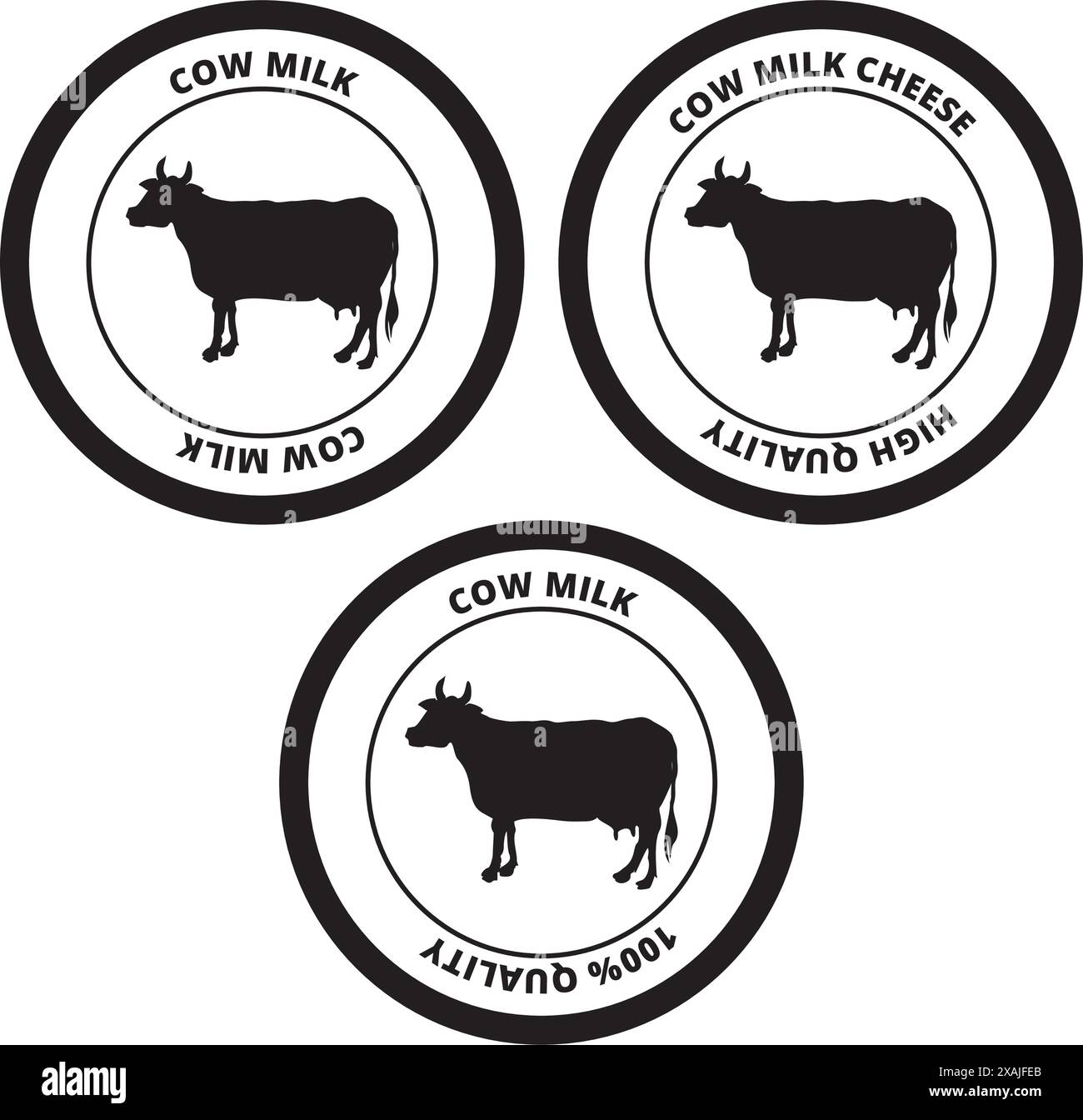 White cow front view Stock Vector Images - Alamy