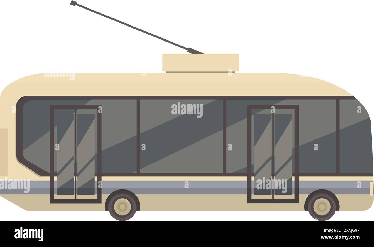Modern trolleybus isolated on white background for transportation ...