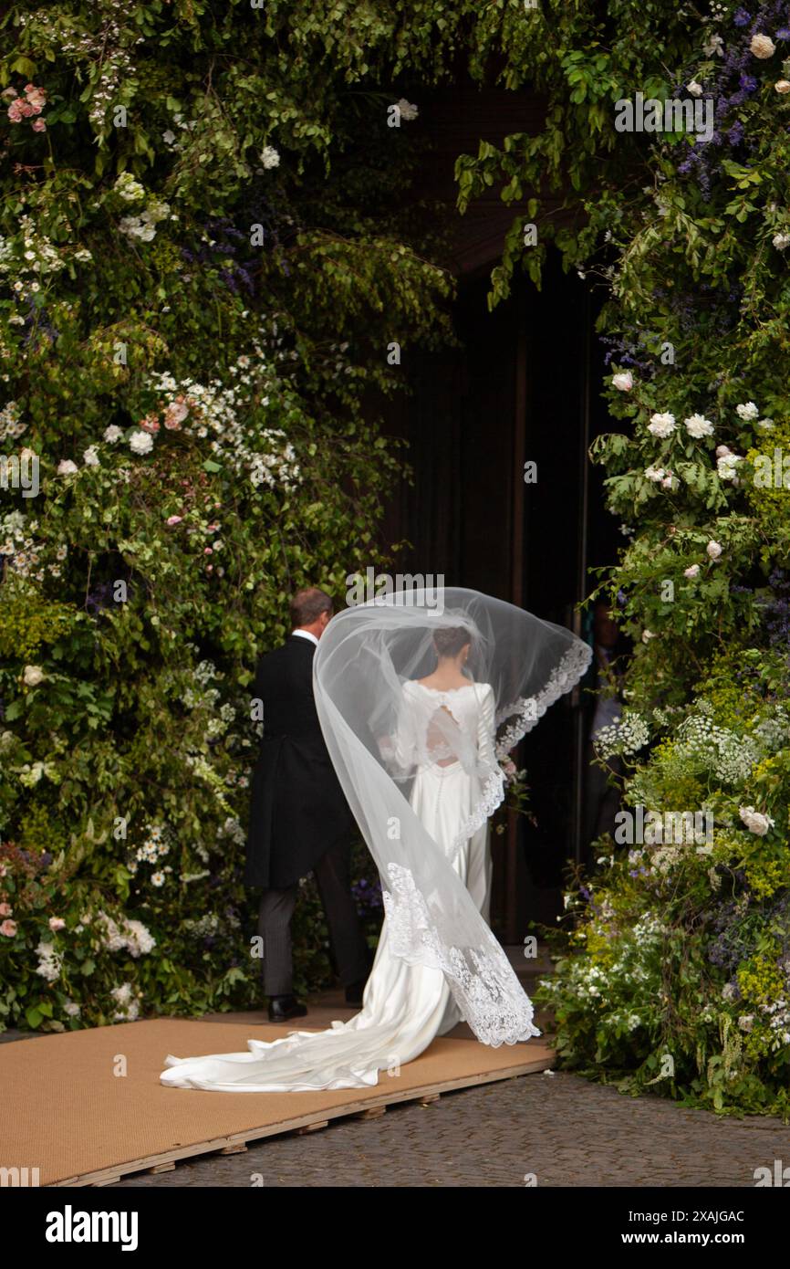 Olivia Henson arrives at Chester Cathedral for her wedding to the Duke ...