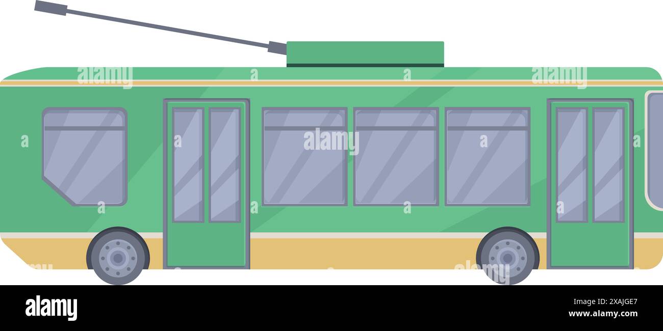 Electric bus driving through Cut Out Stock Images & Pictures - Alamy
