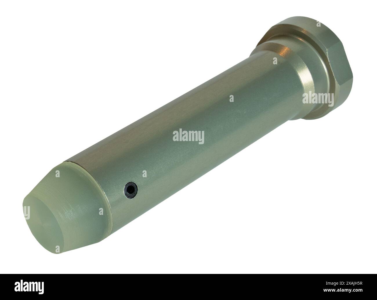 Modern sporting rifle buffer weight with gold colored metal main tube ...