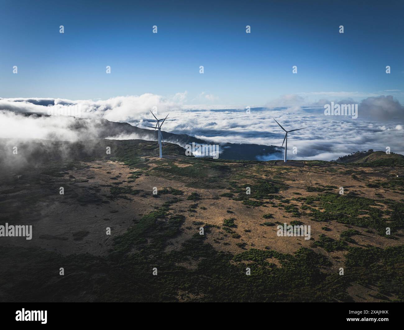 Tranquil view wind turbines hi-res stock photography and images - Alamy