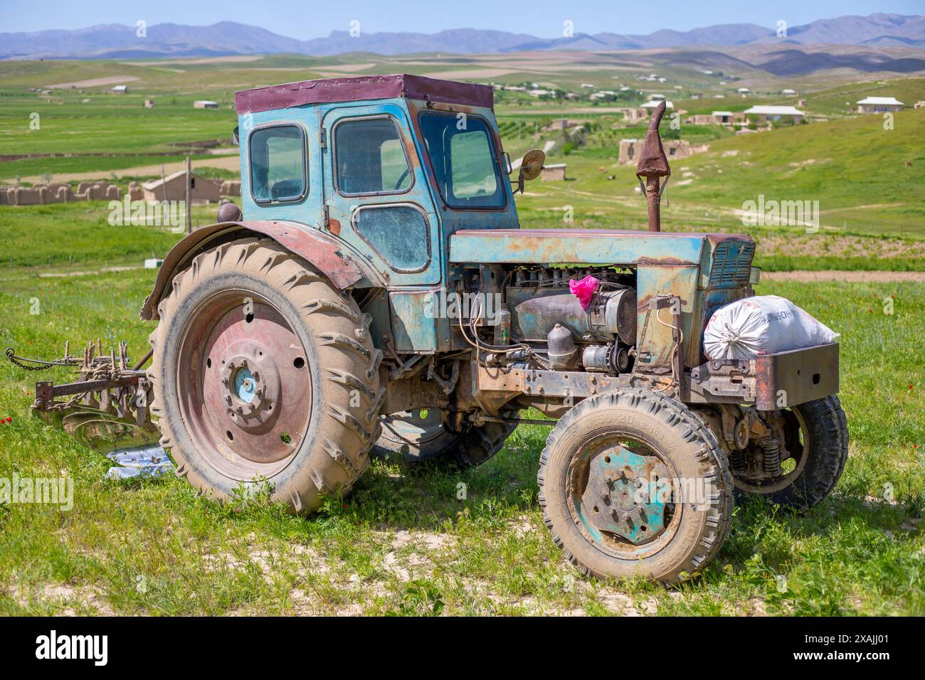 Rural landscape old tractor hi-res stock photography and images - Alamy