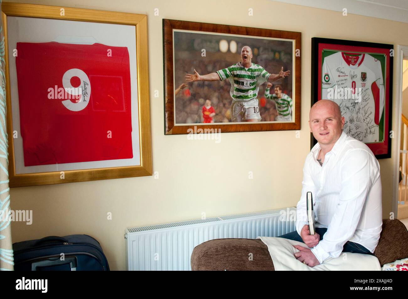 Former Celtic and Wales International footballer John Hartson with his ...