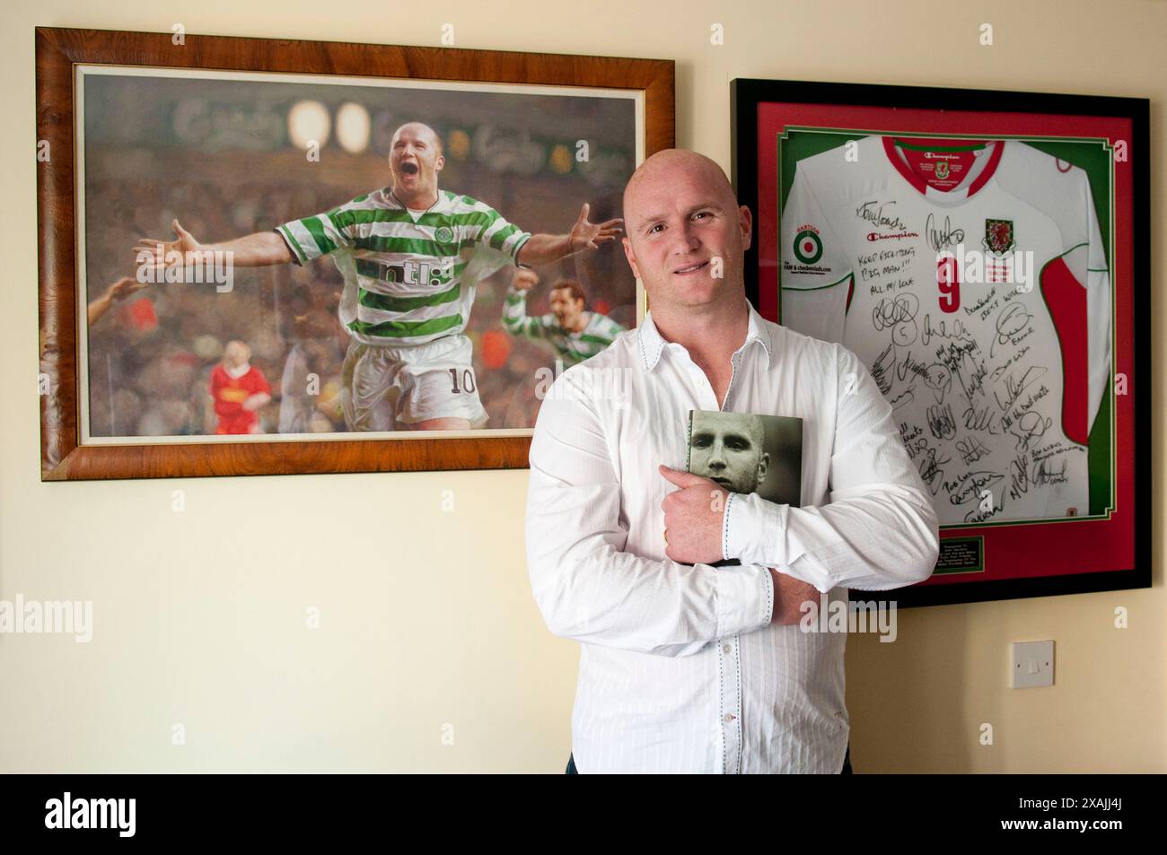 Former Celtic and Wales International footballer John Hartson with his ...