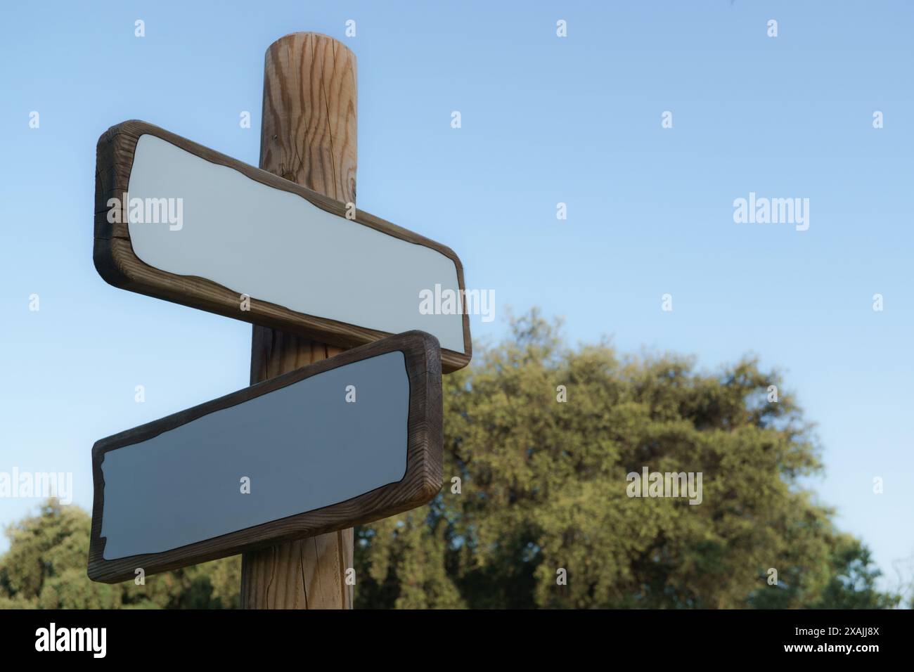 Blue signpost with copy space hi-res stock photography and images - Alamy