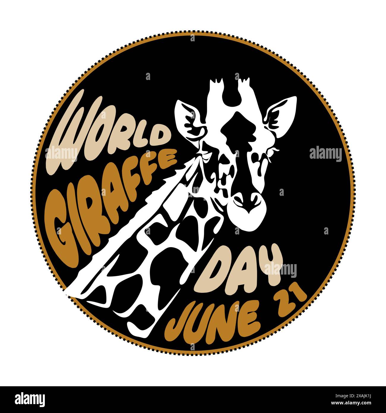 World Giraffe Day. June 21. Holiday concept. Template for background ...