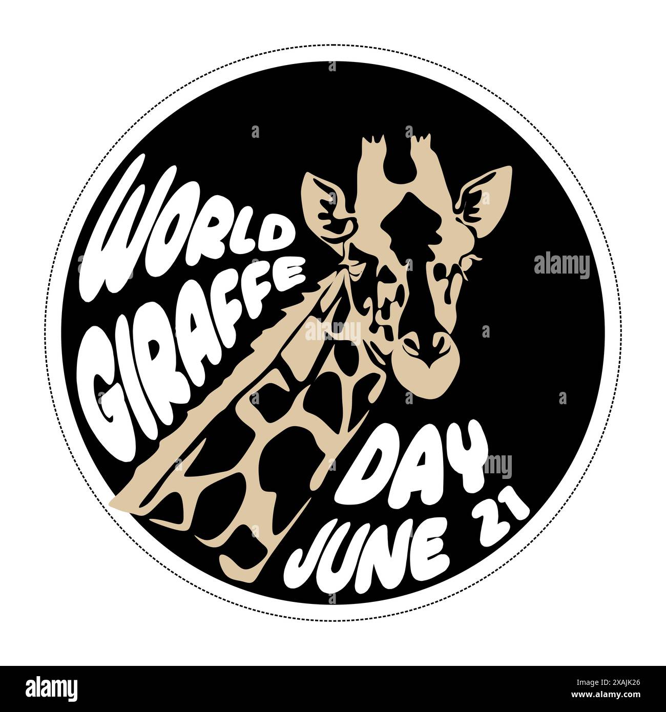 World Giraffe Day. June 21. Holiday concept. Template for background ...
