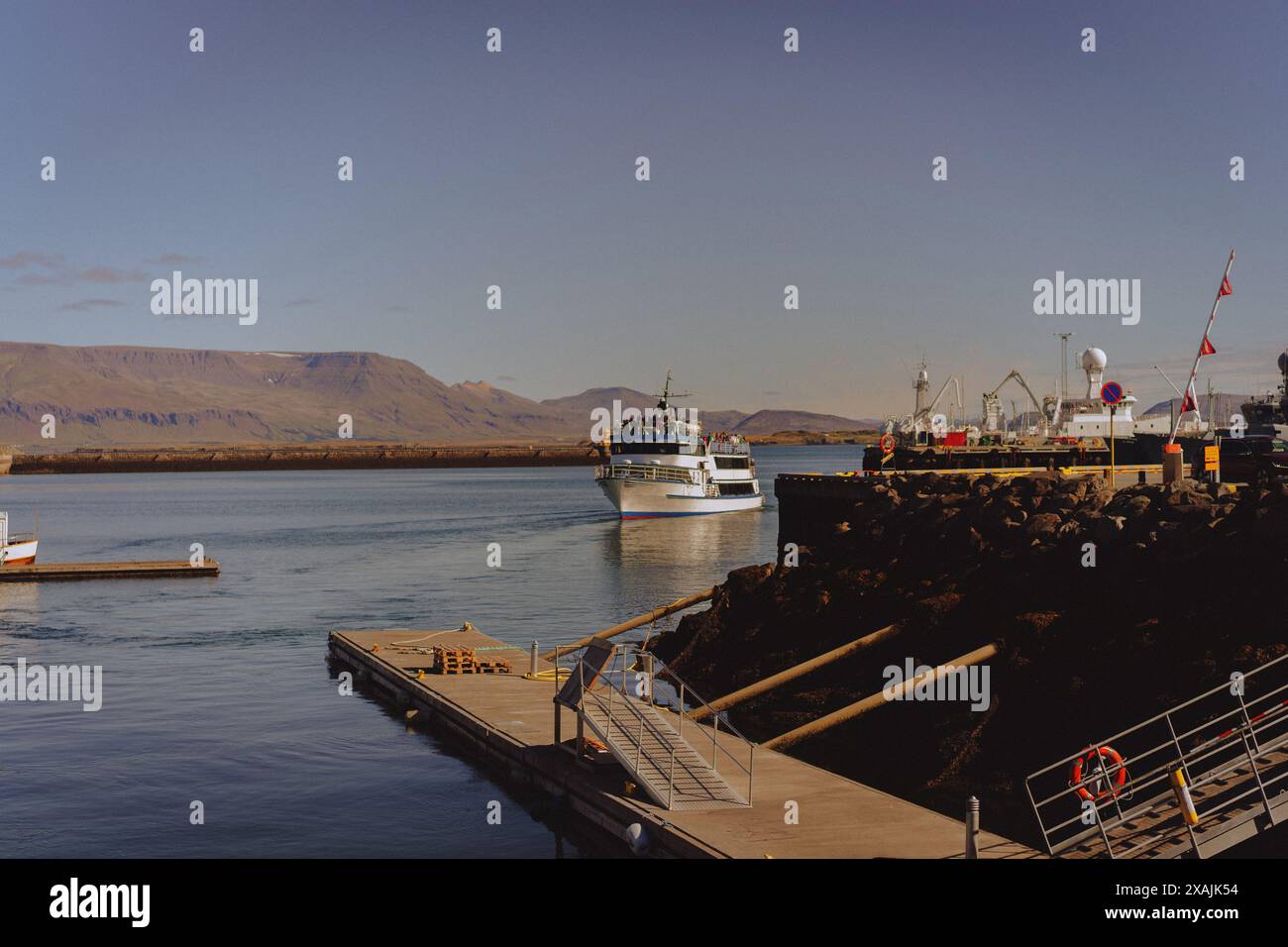 Icelandic ship at Reykjavik Bay Stock Photo - Alamy