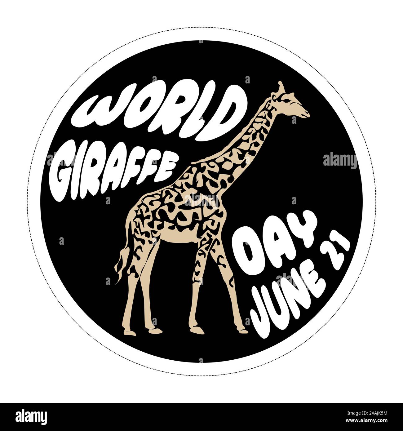 World Giraffe Day. June 21. Holiday concept. Template for background ...