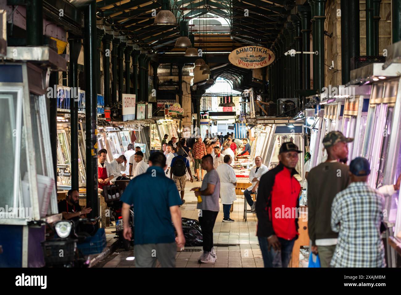 Athens central Market, Greece Stock Photo - Alamy