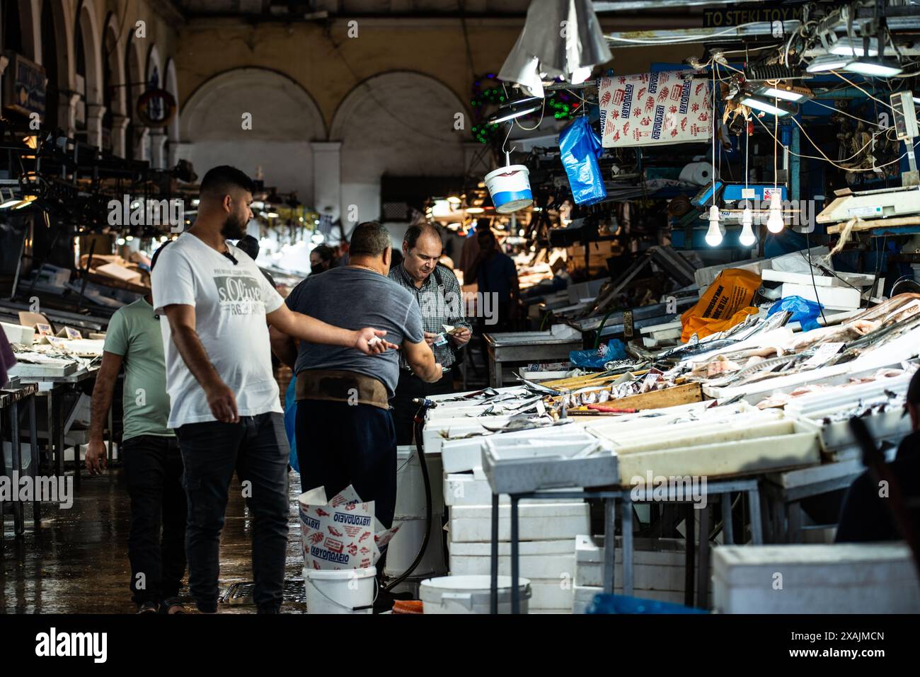 Athens central Market, Greece Stock Photo - Alamy