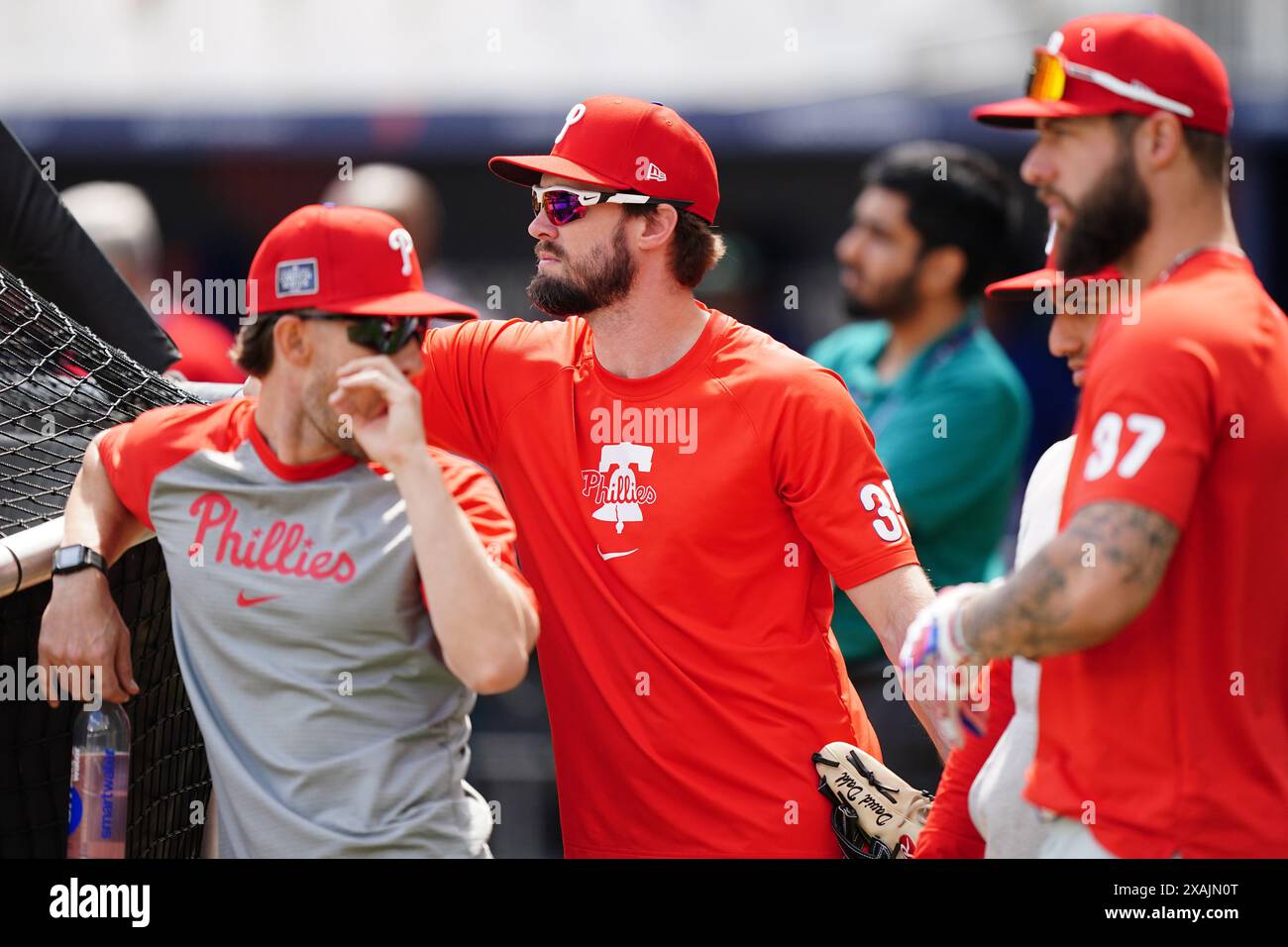 Philadelphia Phillies' David Dahl during a workout day ahead of the MLB ...