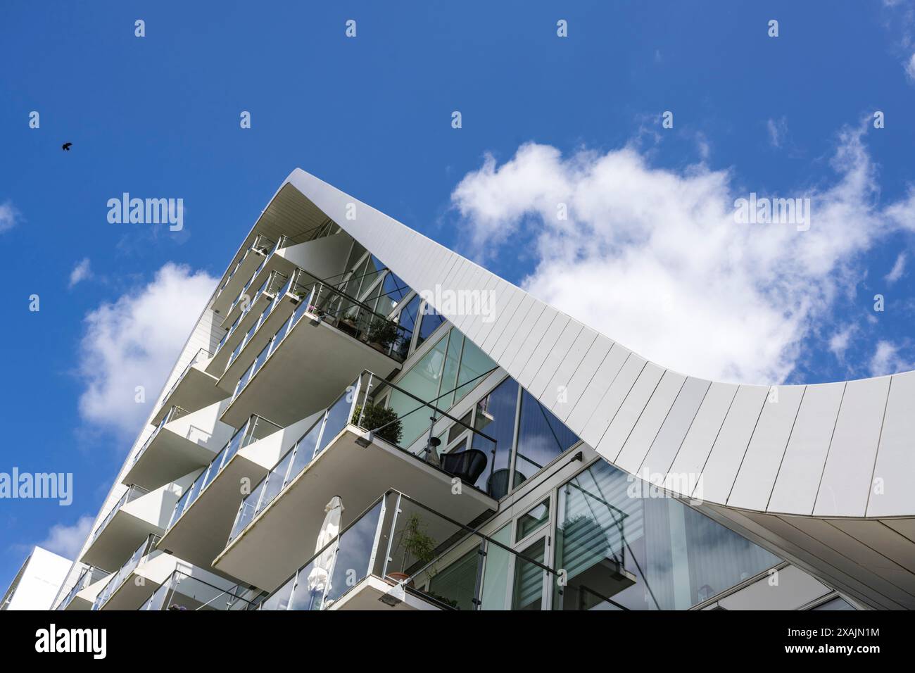 Modern architecture, The Wave "Bolgen", Vejle, Denmark Stock Photo - Alamy