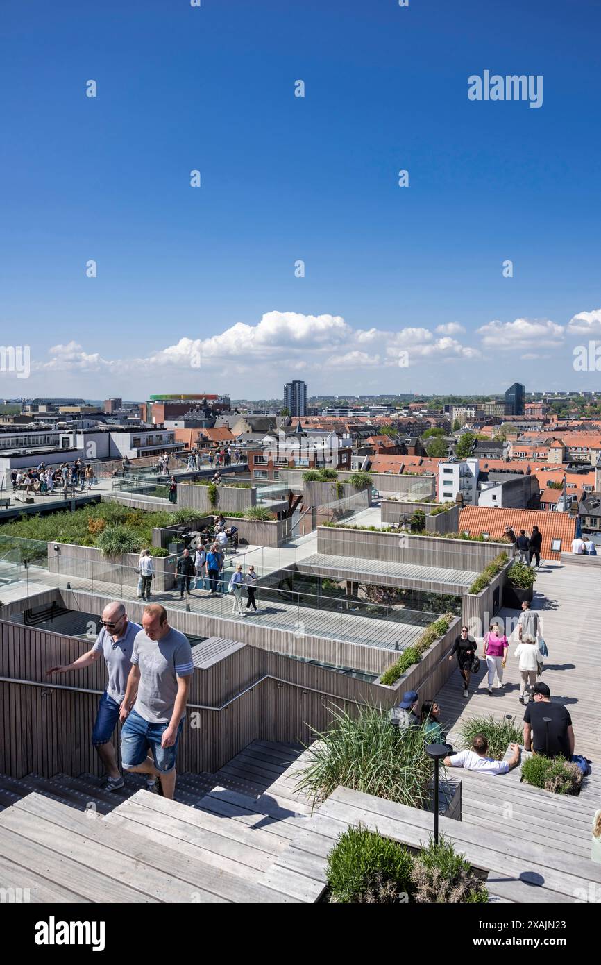 Salling department store, roof terrace, city center, Aarhus, Denmark ...