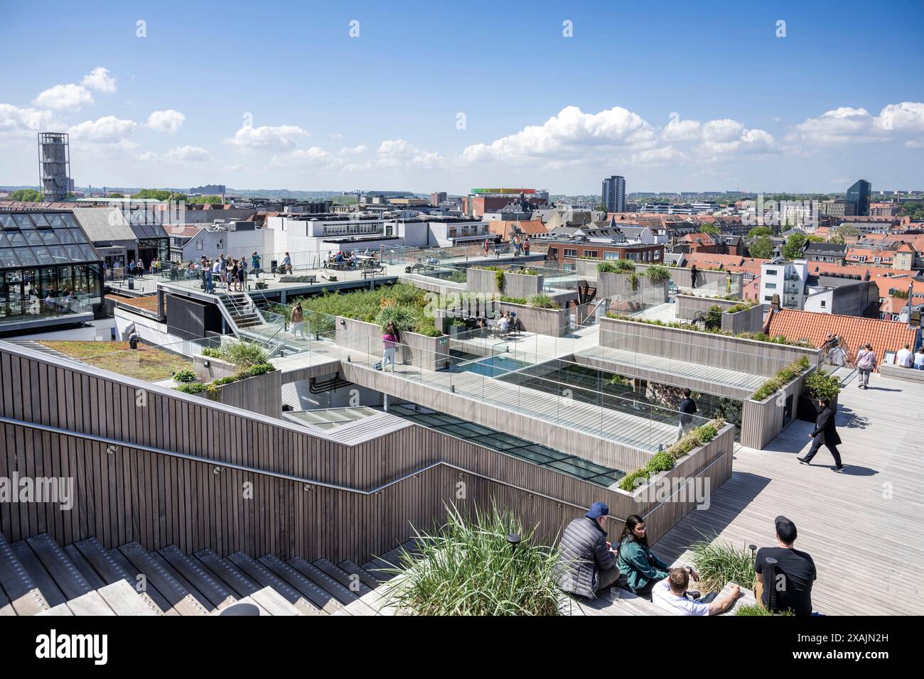 Salling department store, roof terrace, city center, Aarhus, Denmark ...