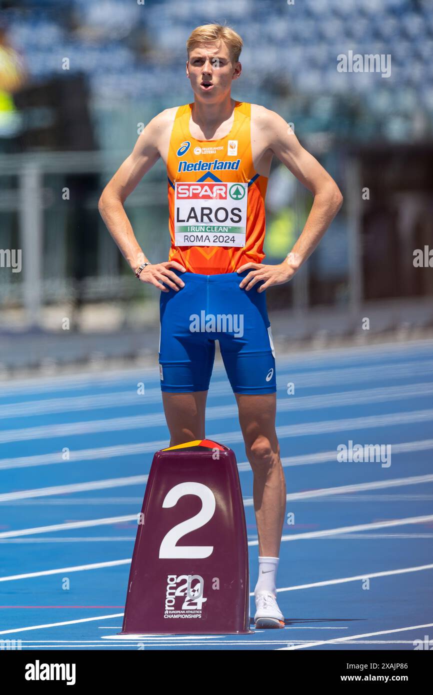 ROME, ITALY - JUNE 7: Niels Laros of Netherlands competes in the 800m ...