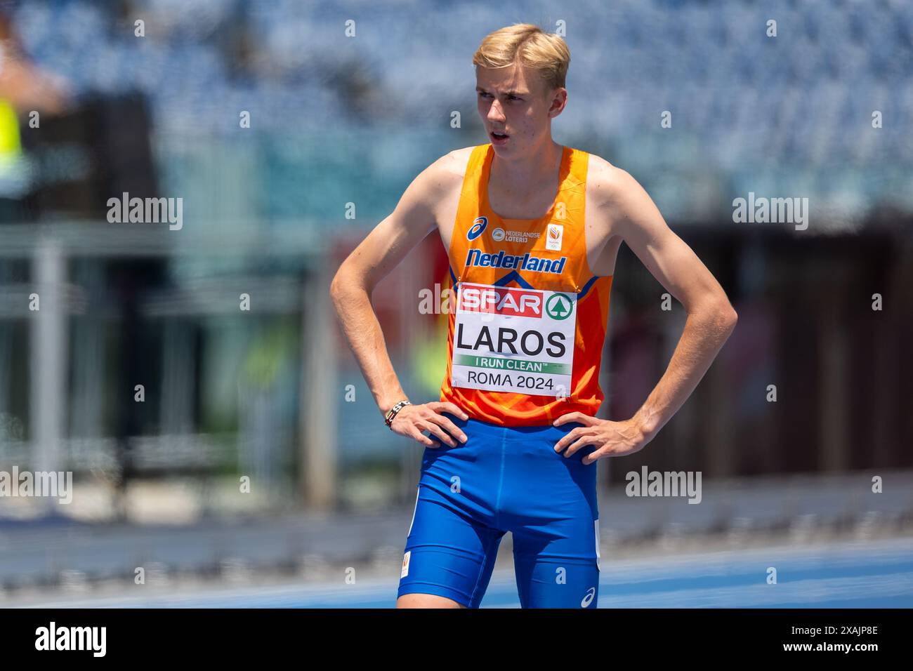 ROME, ITALY - JUNE 7: Niels Laros of Netherlands competes in the 800m ...