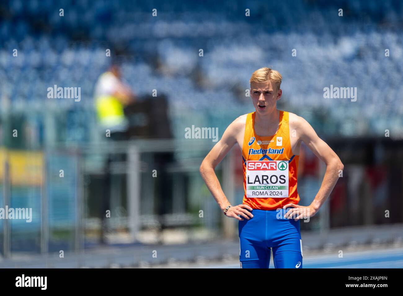 ROME, ITALY - JUNE 7: Niels Laros of Netherlands competes in the 800m ...