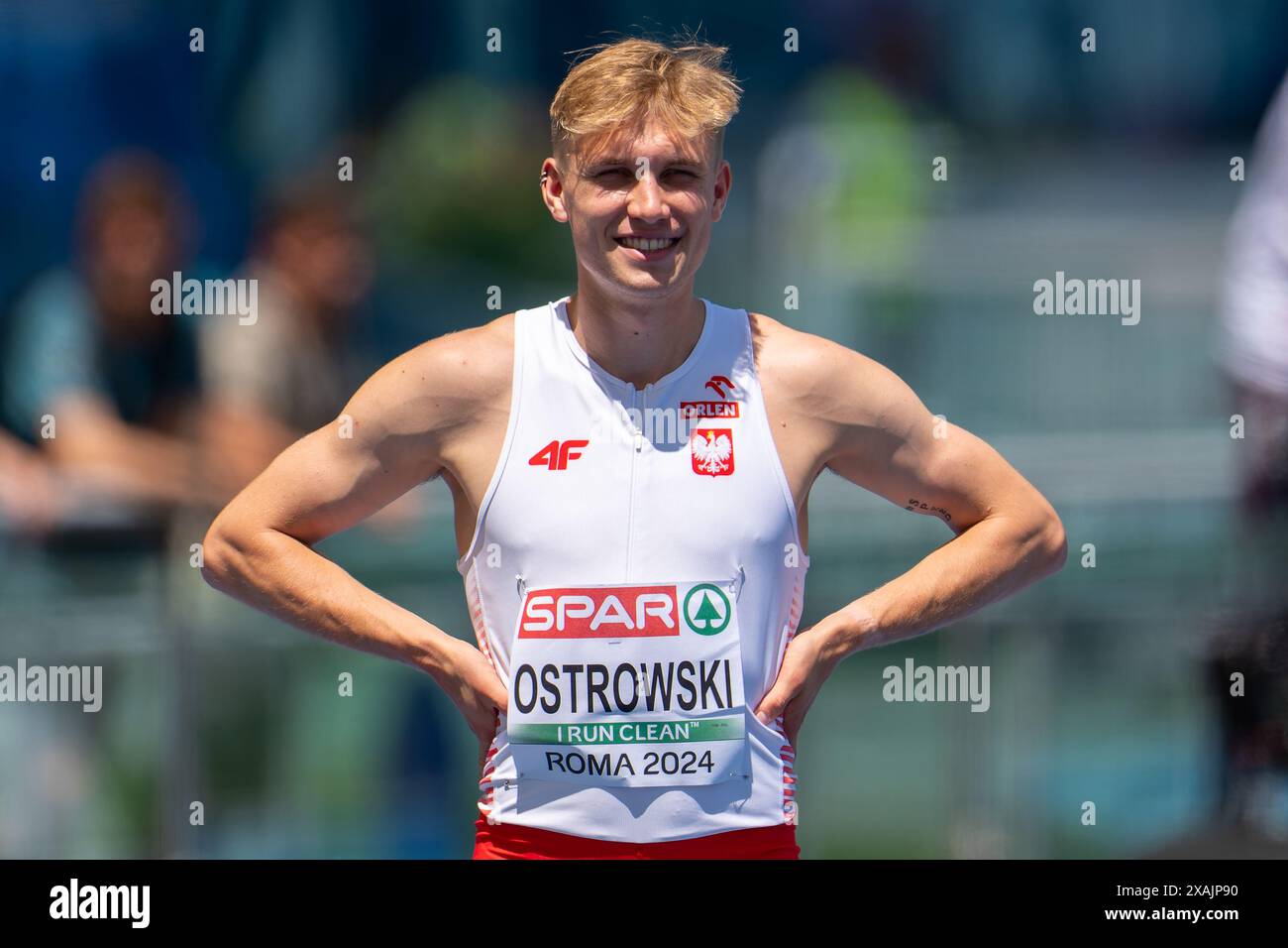 ROME, ITALY - JUNE 7: Filip Ostrowski of Poland competes in the 800m ...