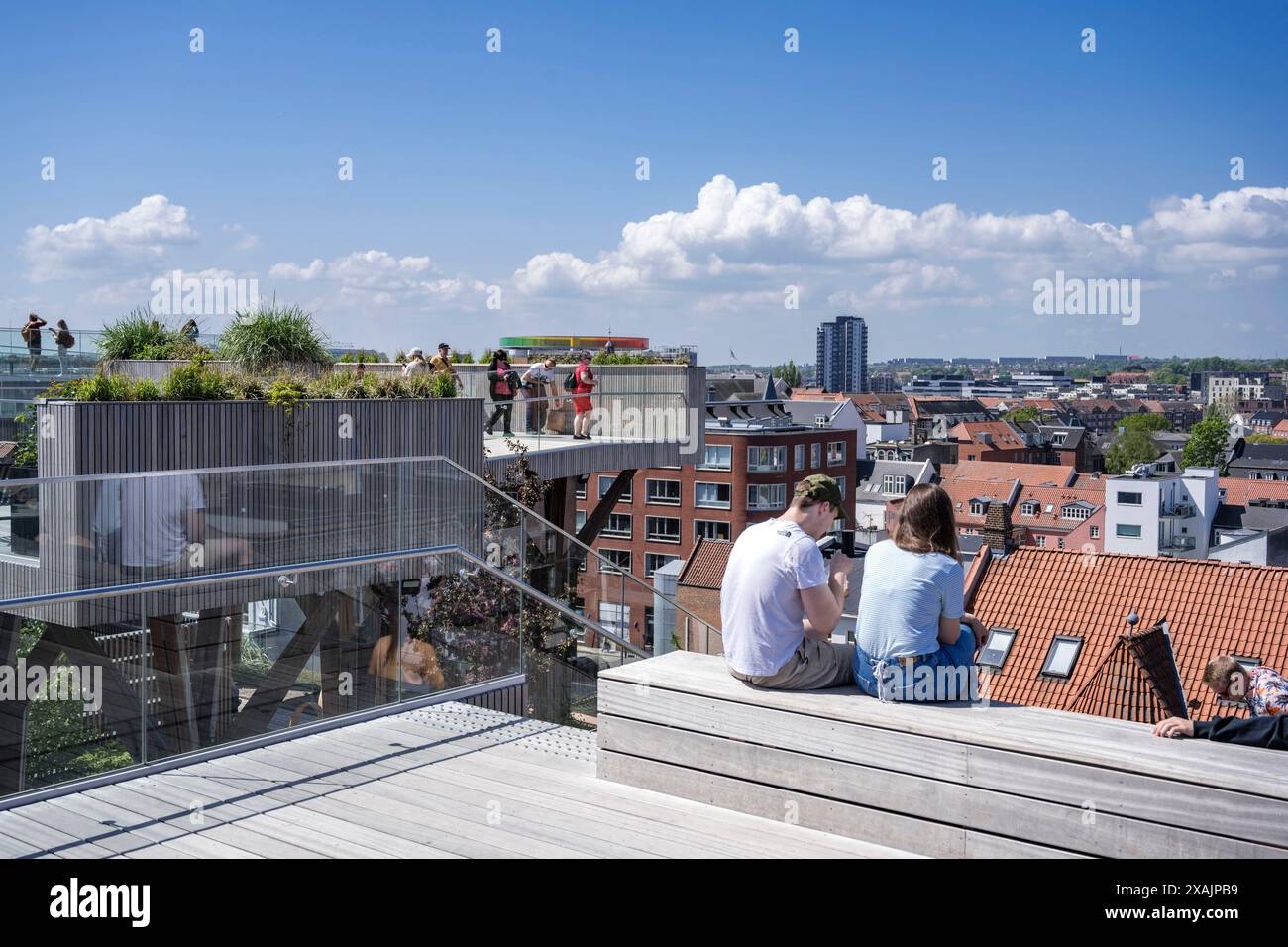 Salling department store, roof terrace, city center, Aarhus, Denmark ...