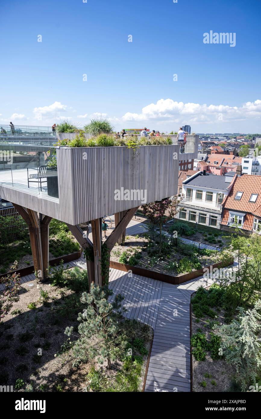Salling department store, roof terrace, city center, Aarhus, Denmark ...