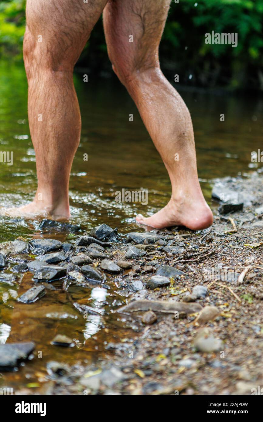 Hairy man feet hi-res stock photography and images - Alamy