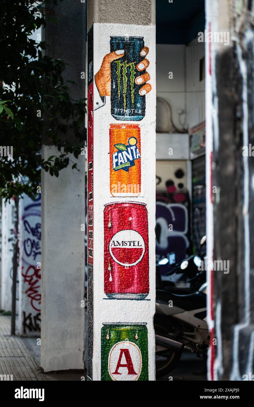 Bar menu, Athens , Greece Stock Photo - Alamy