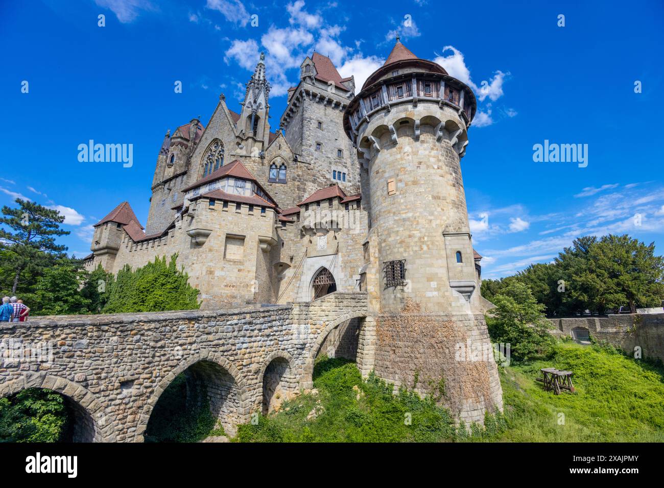 Castle Burg Kreuzenstein in Austria, Vienna. Old ancient medieval ...