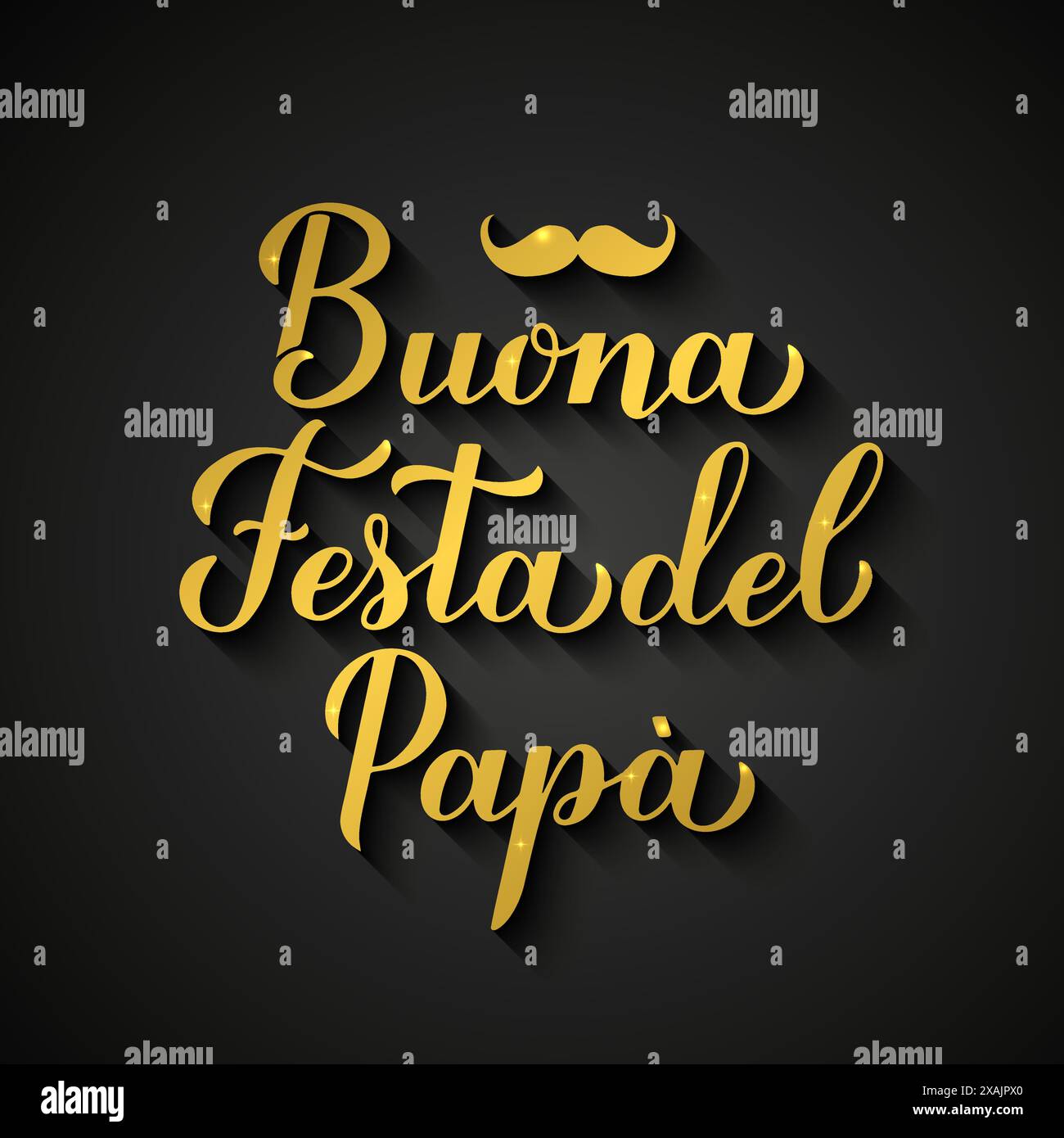 Happy Fathers Day in Italian. Buona festa del papa calligraphy ...