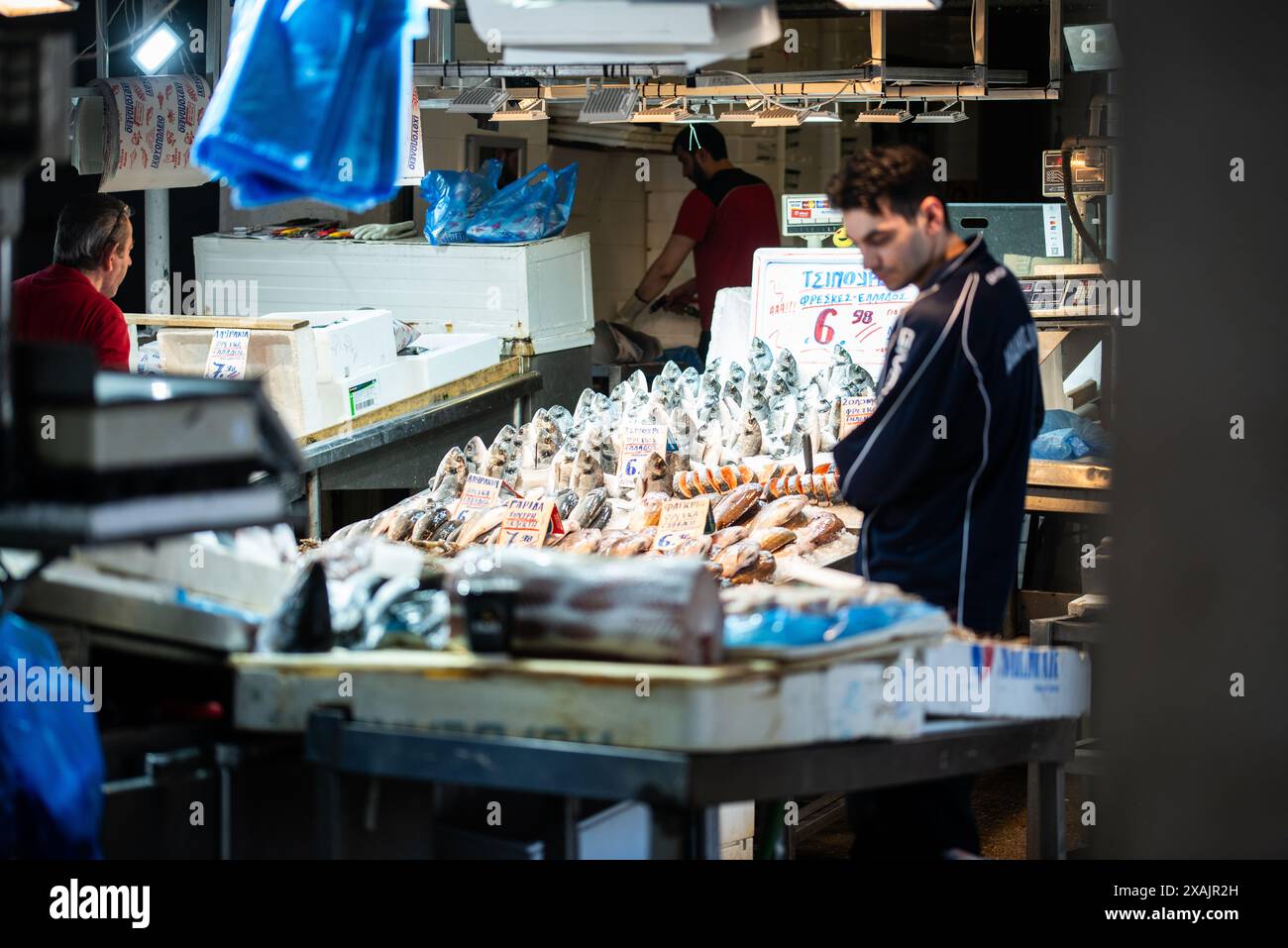 Athens central Market, Greece Stock Photo - Alamy