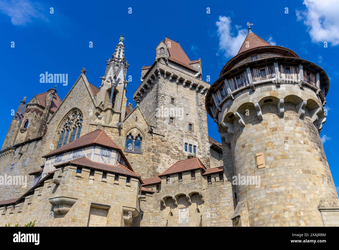 Castle Burg Kreuzenstein in Austria, Vienna. Old ancient medieval ...