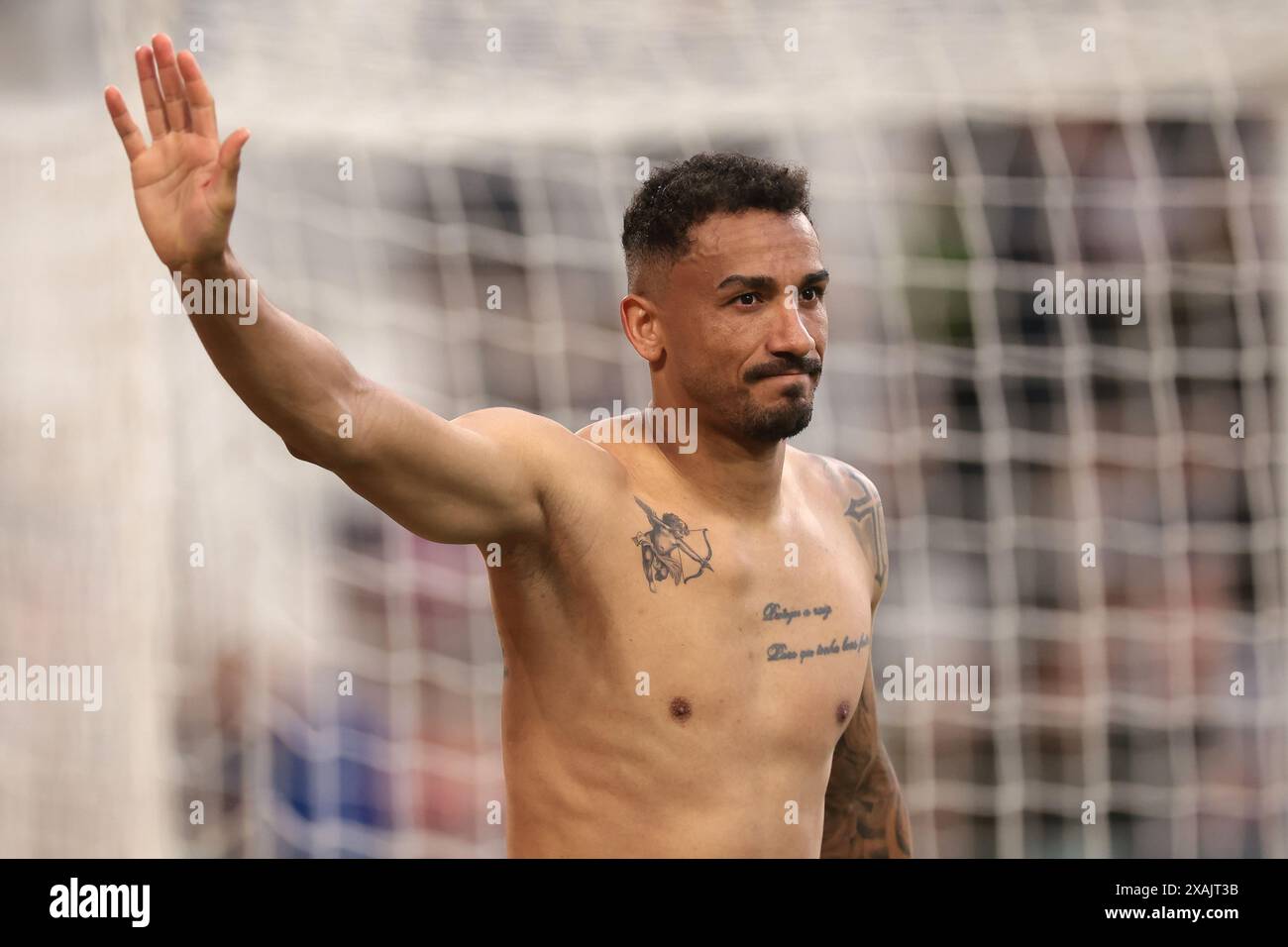 Turin, Italy, 25th May 2024. Danilo of Juventus salutes the fans ...