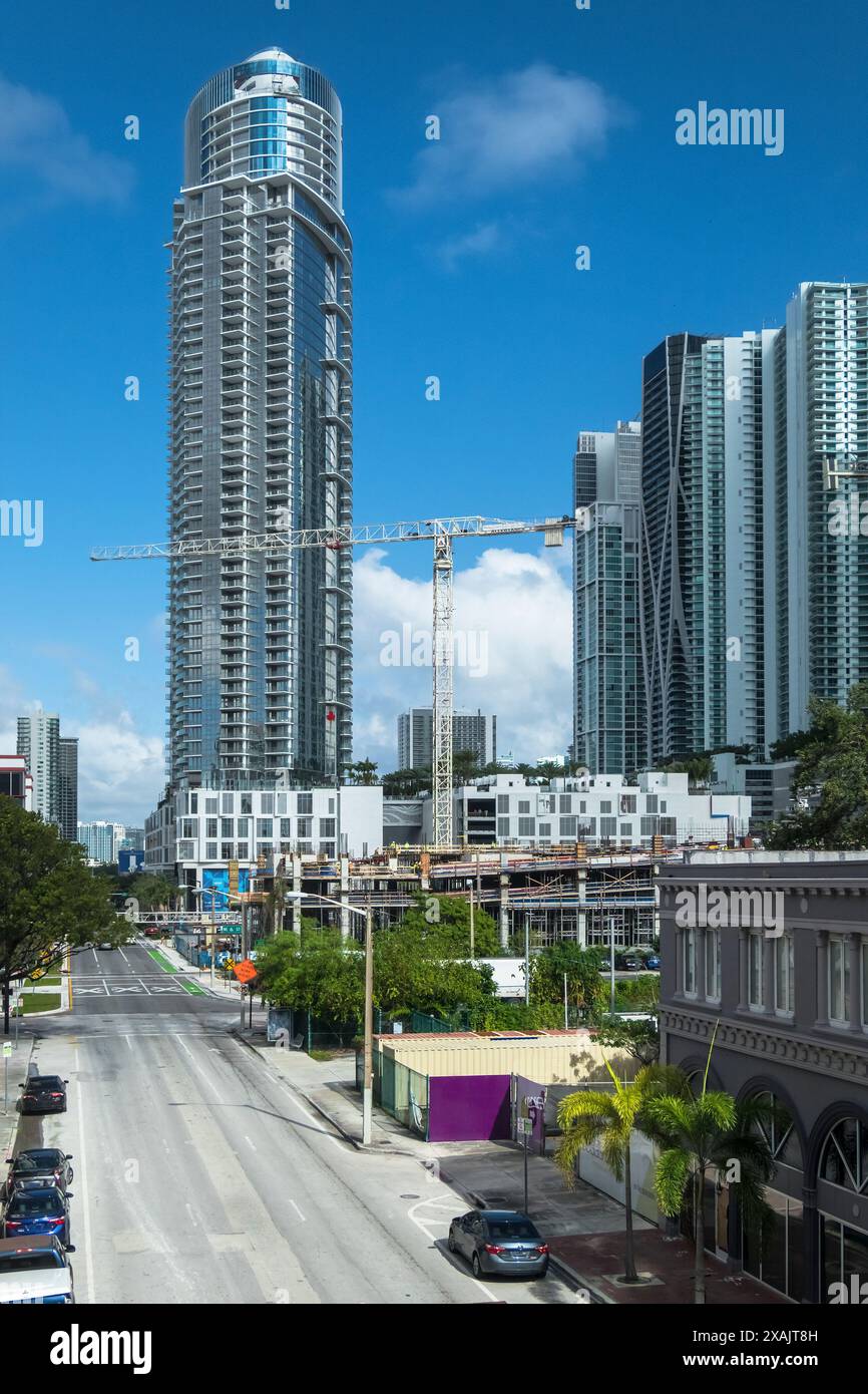 Construction crane miami florida america hi-res stock photography and ...