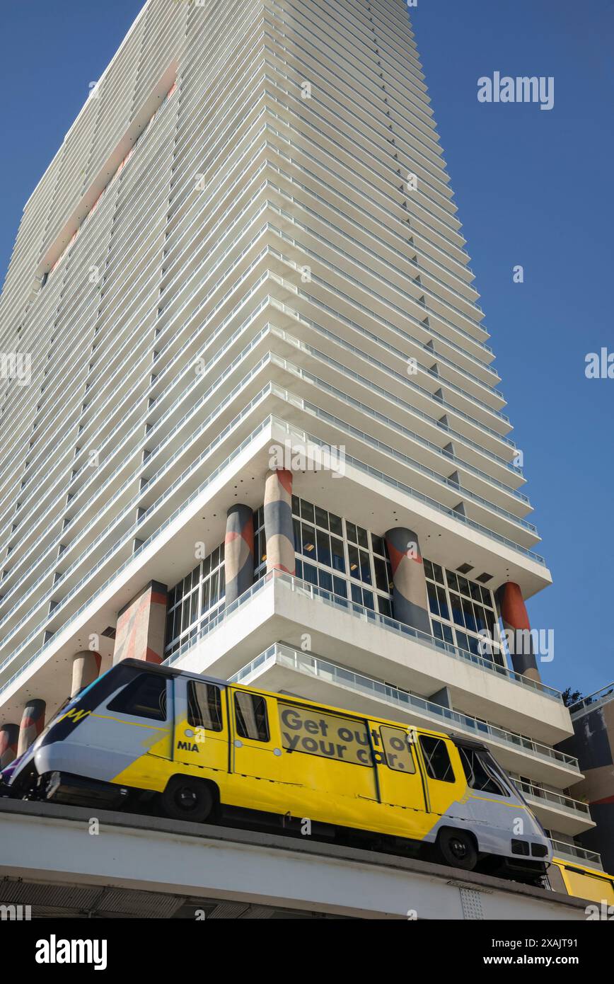 The People Mover Transit System, Downtown, Miami, Florida, USA Stock ...