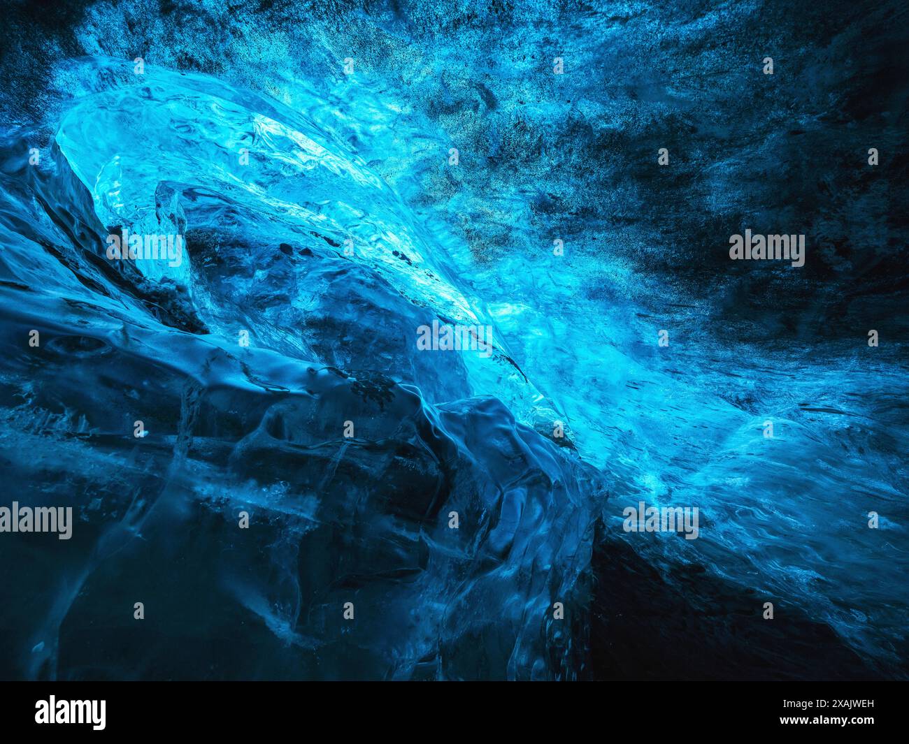 Deep blue ice reveals the crevasses, as here in the Blue Diamond on ...