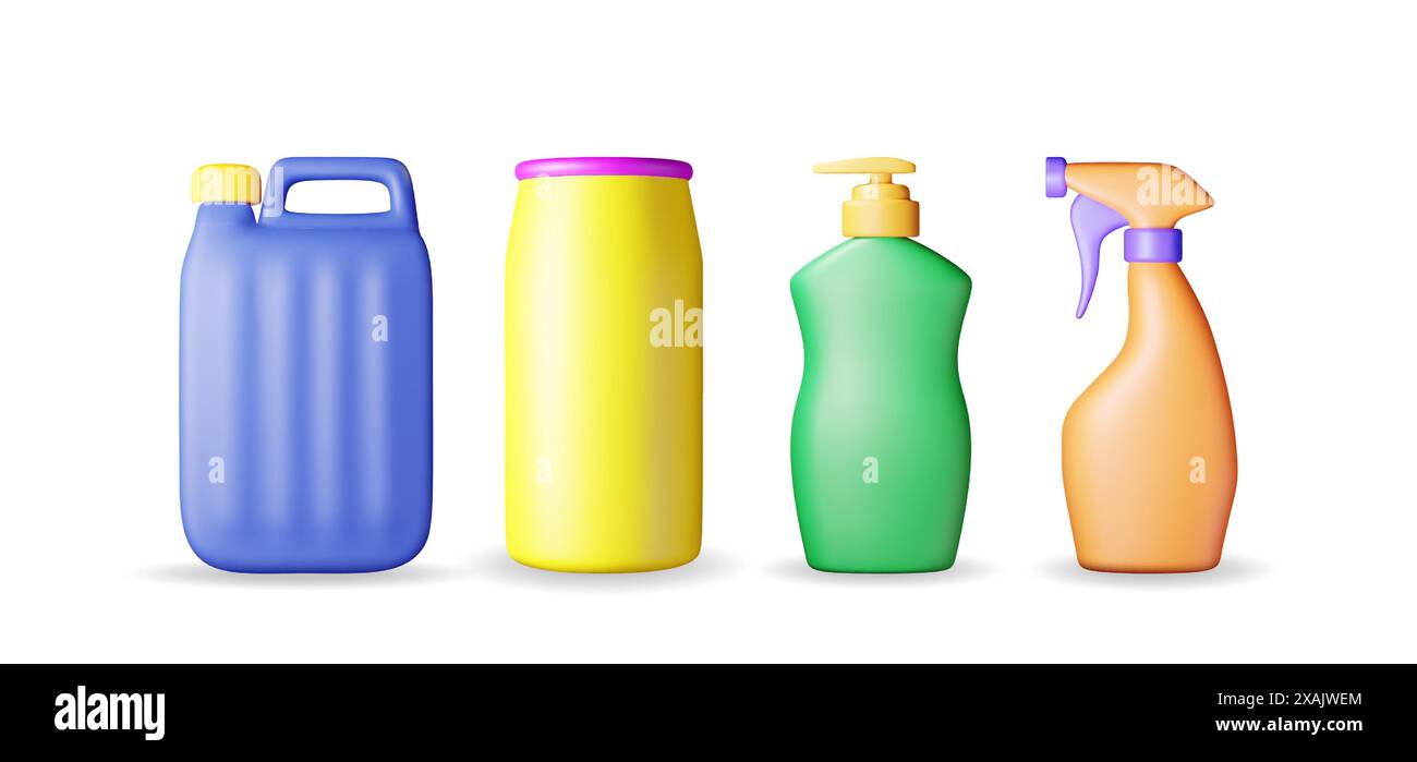 Detergent bottles set chemical Stock Vector Images - Alamy