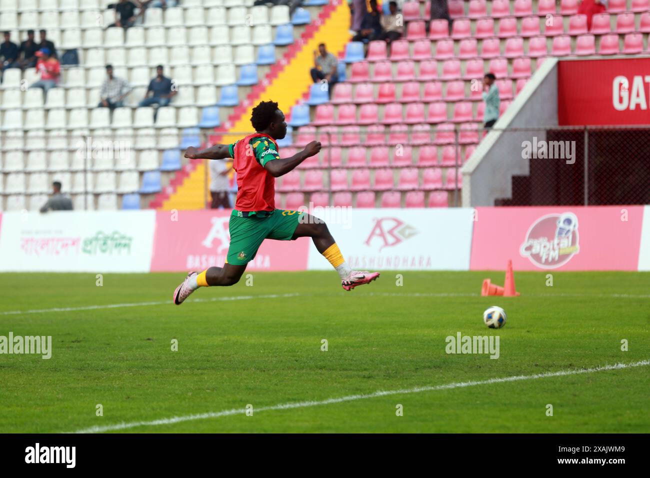 Nestory Irankunda practicing before their second leg match of the FIFA ...