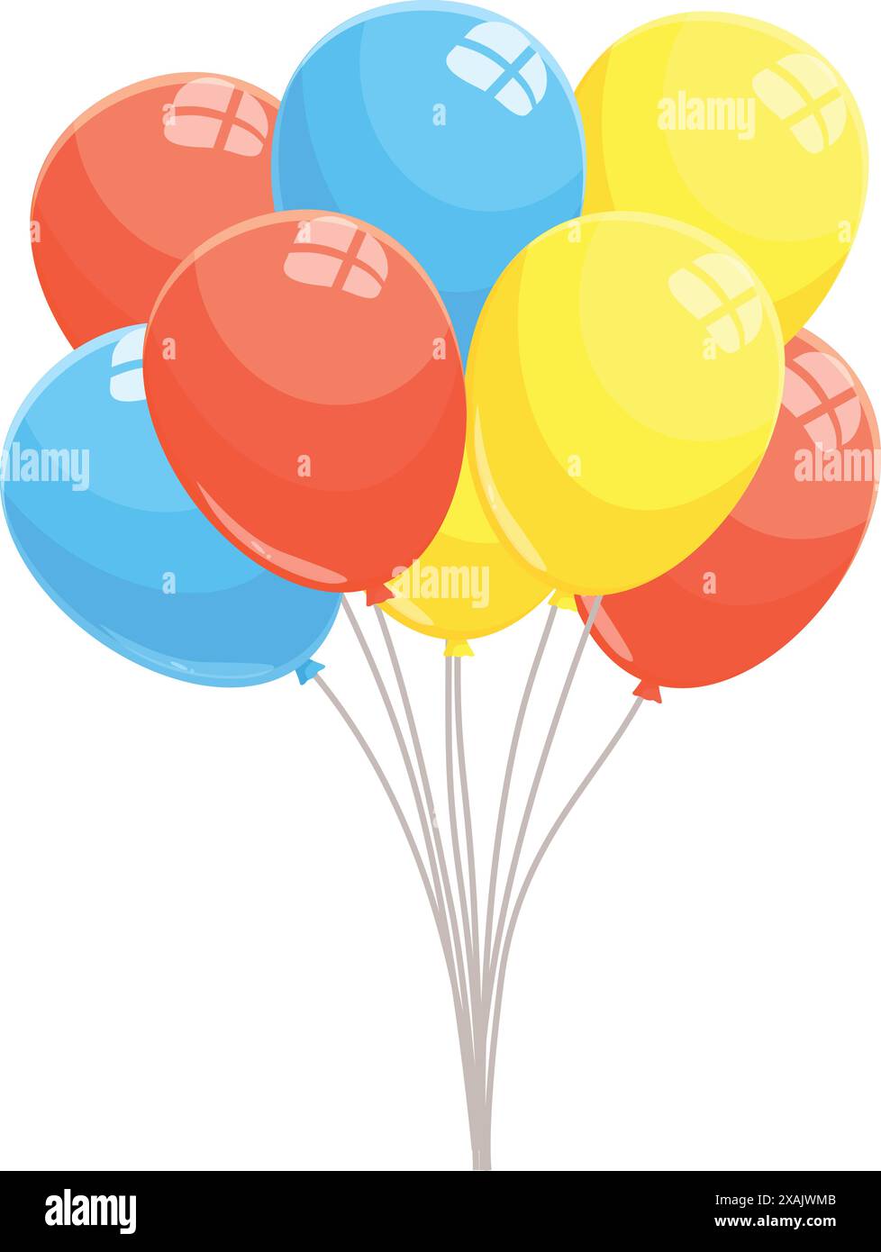 Bunch of colorful balloons is floating in the air, bringing joy and ...