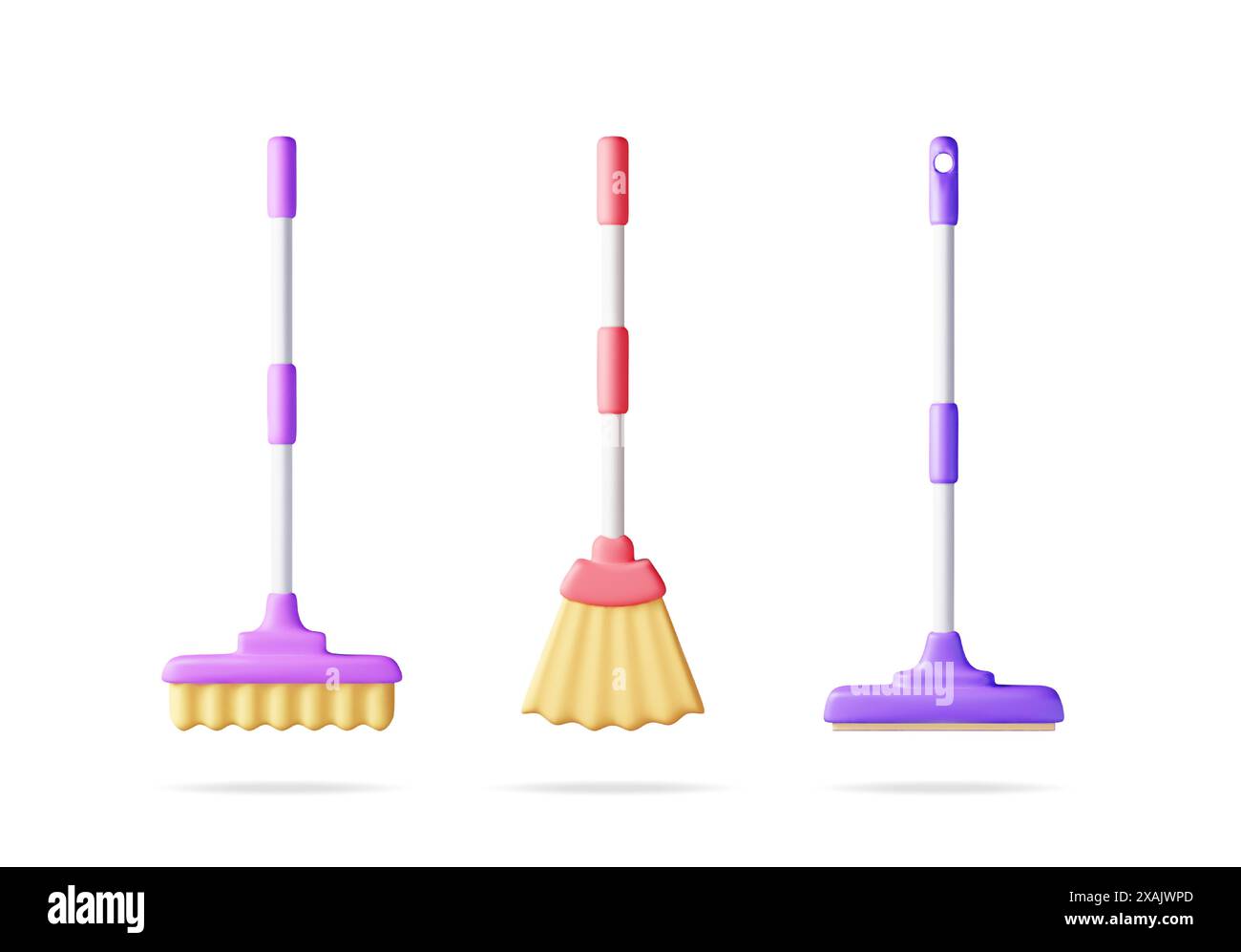 Brush cleaning surface plastic Cut Out Stock Images & Pictures - Alamy