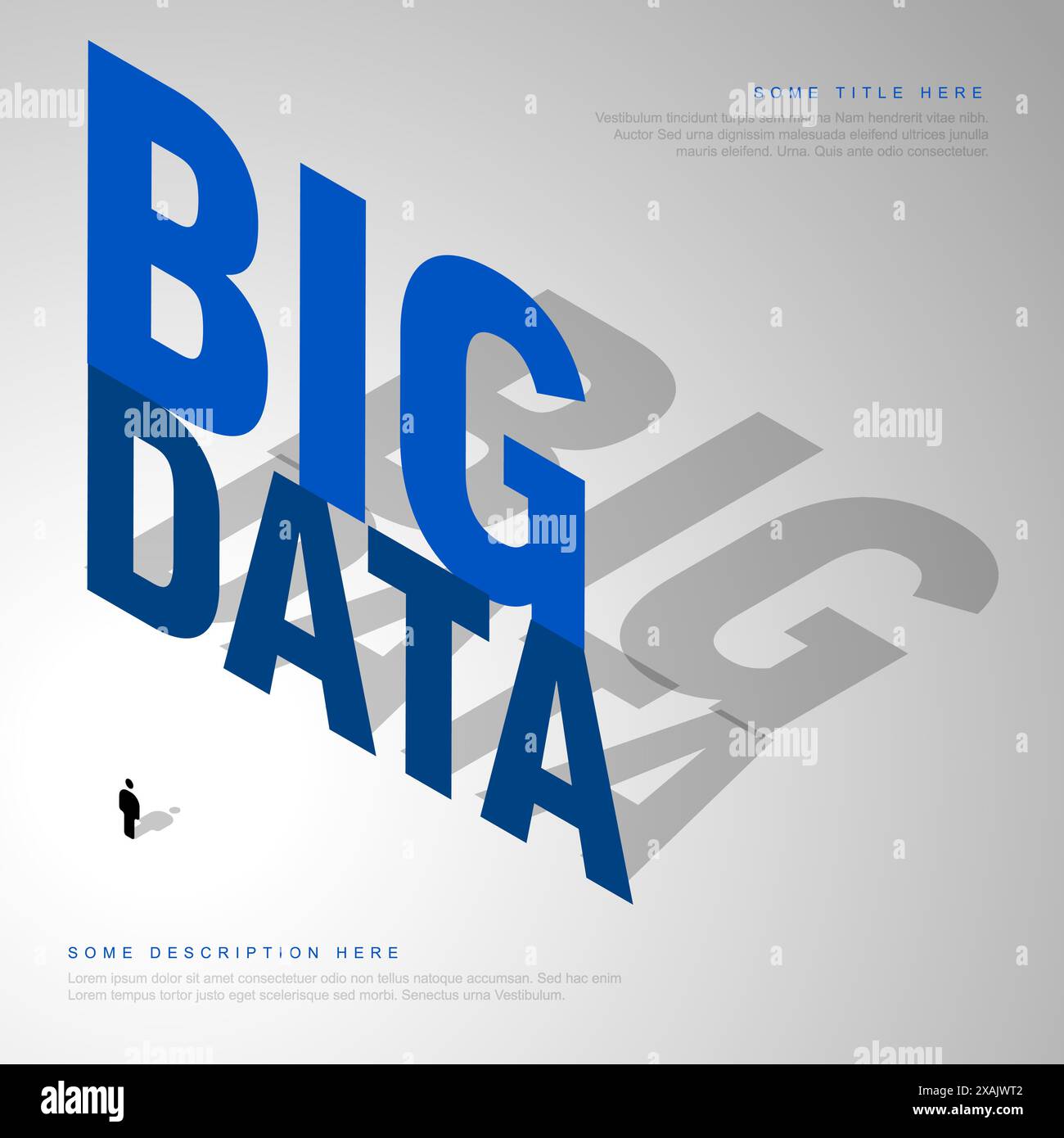 Big Data Illustrative Accompanying Image with small person icon and ...