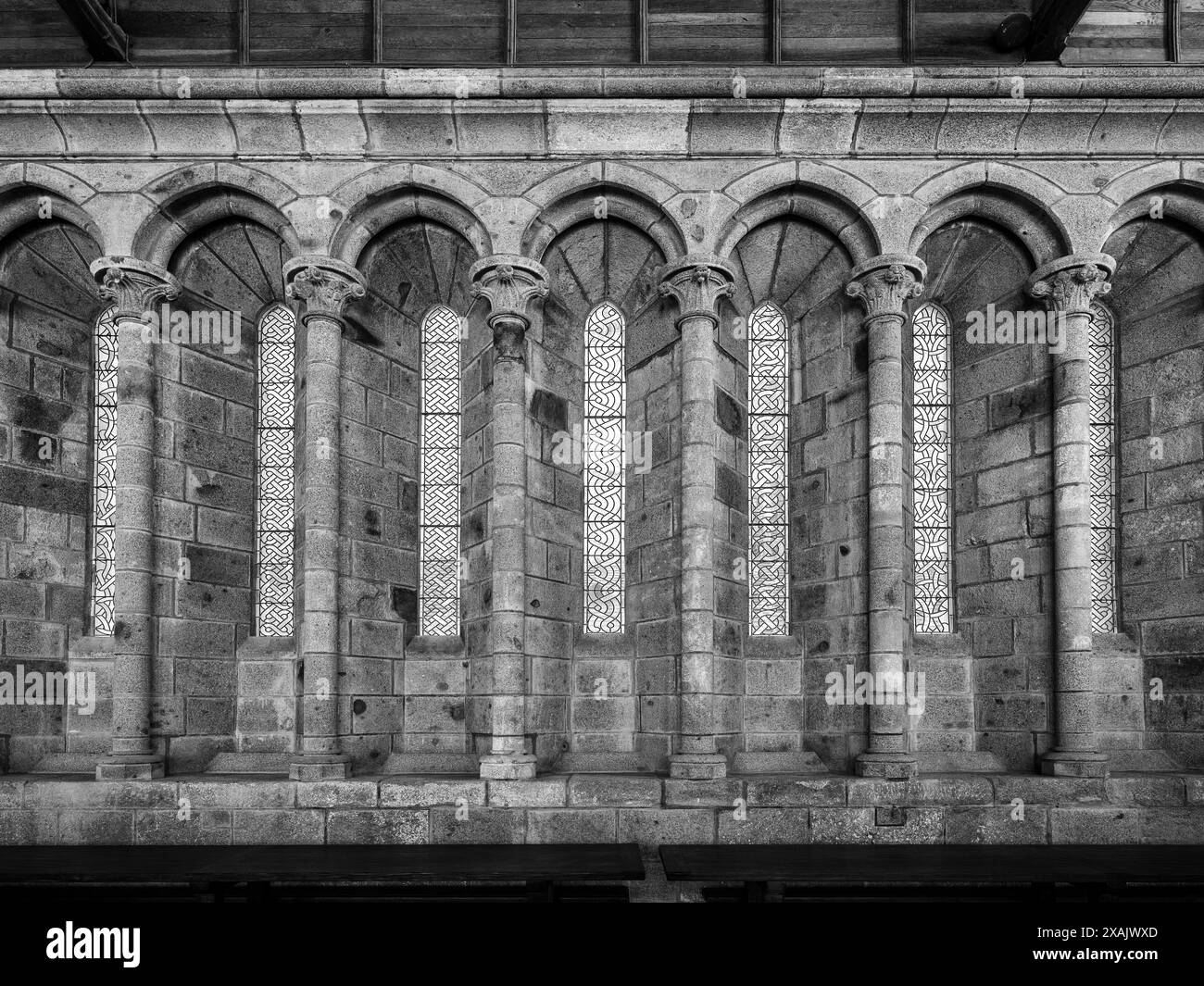 Monastery complex at Mont Saint Michel, France Stock Photo - Alamy